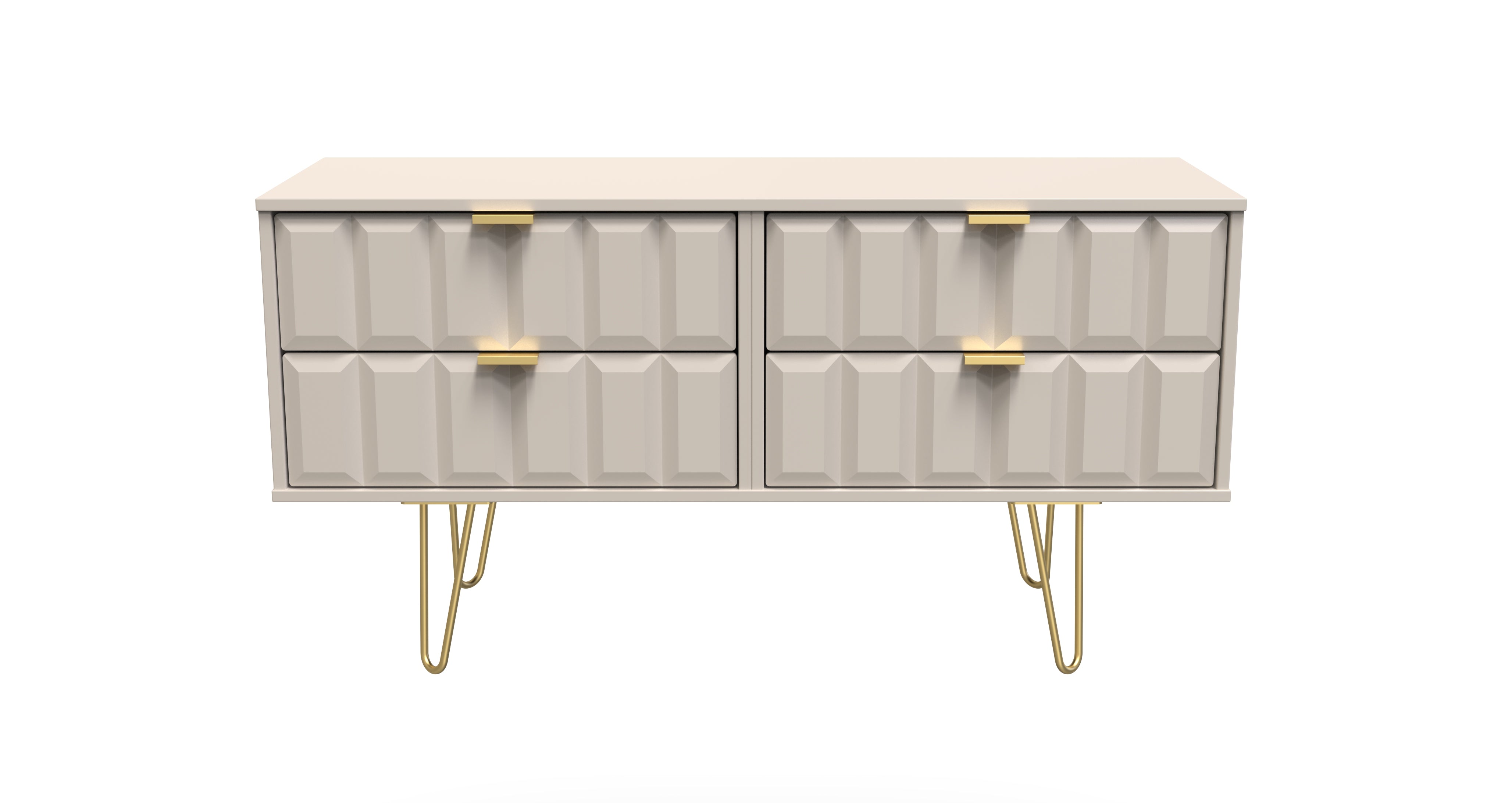 Cube Large Chest of Drawers Off-White 4 Drawers 115cm only 394.0 ...