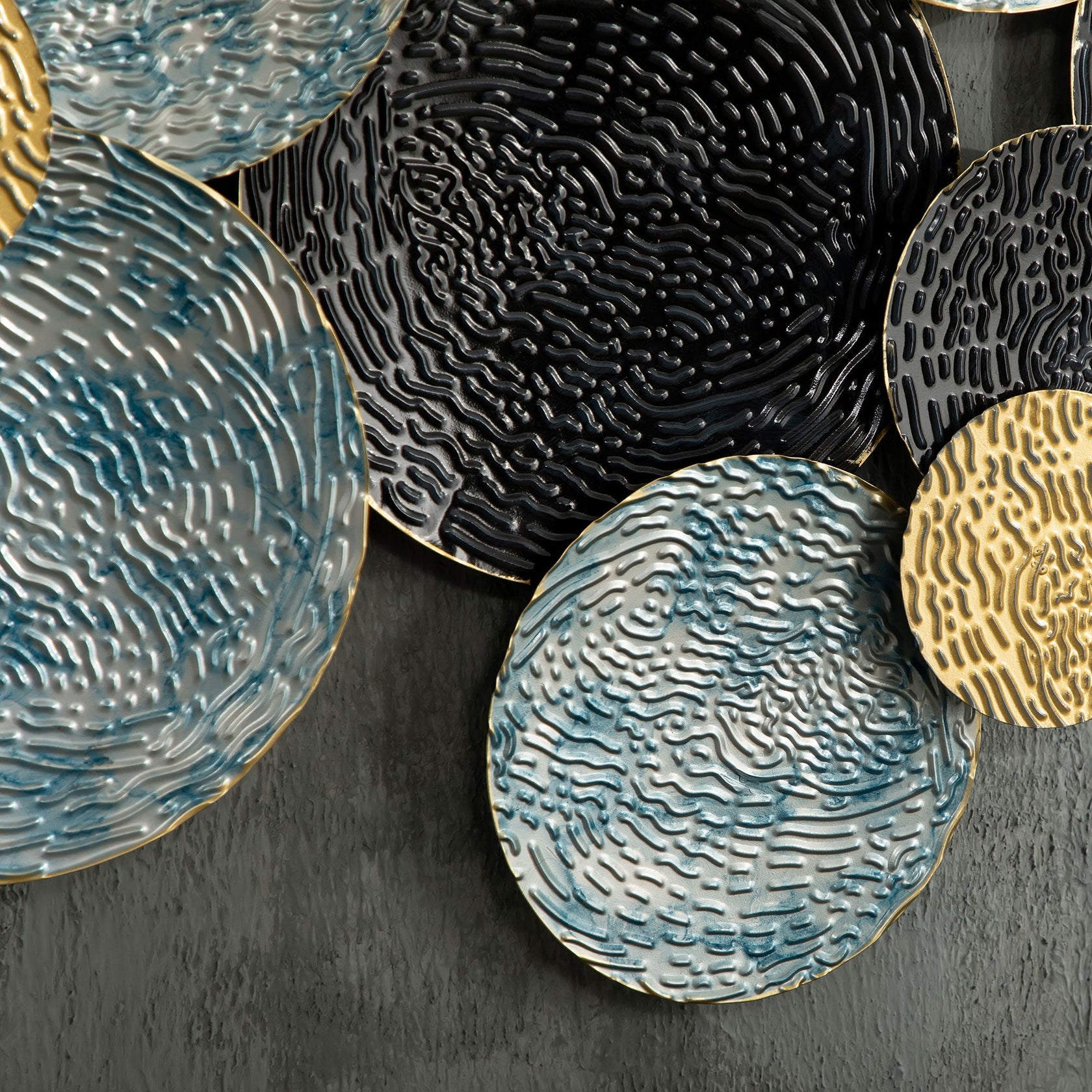 3D Metal Wall Art Modern Circle Hanging Wall Sculptures Home Decor for ...