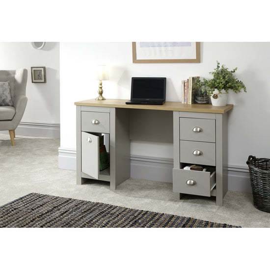 Lancaster Desk Grey 4 Drawers 1 Door only 149.0 – Quality Discounts