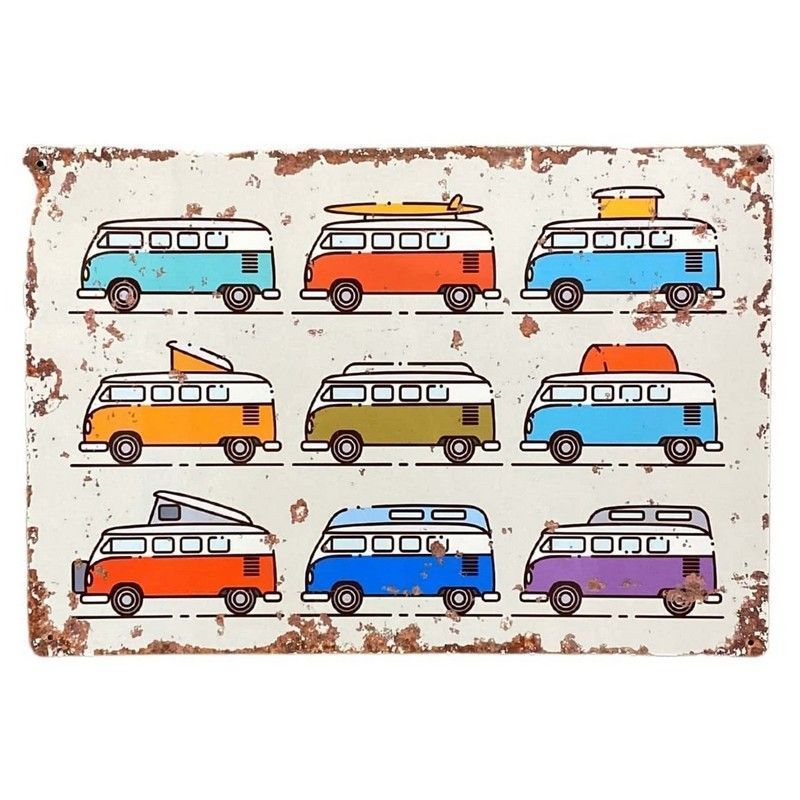 Vintage Camper Van Sign Metal Wall Mounted - 41cm – Quality Discounts
