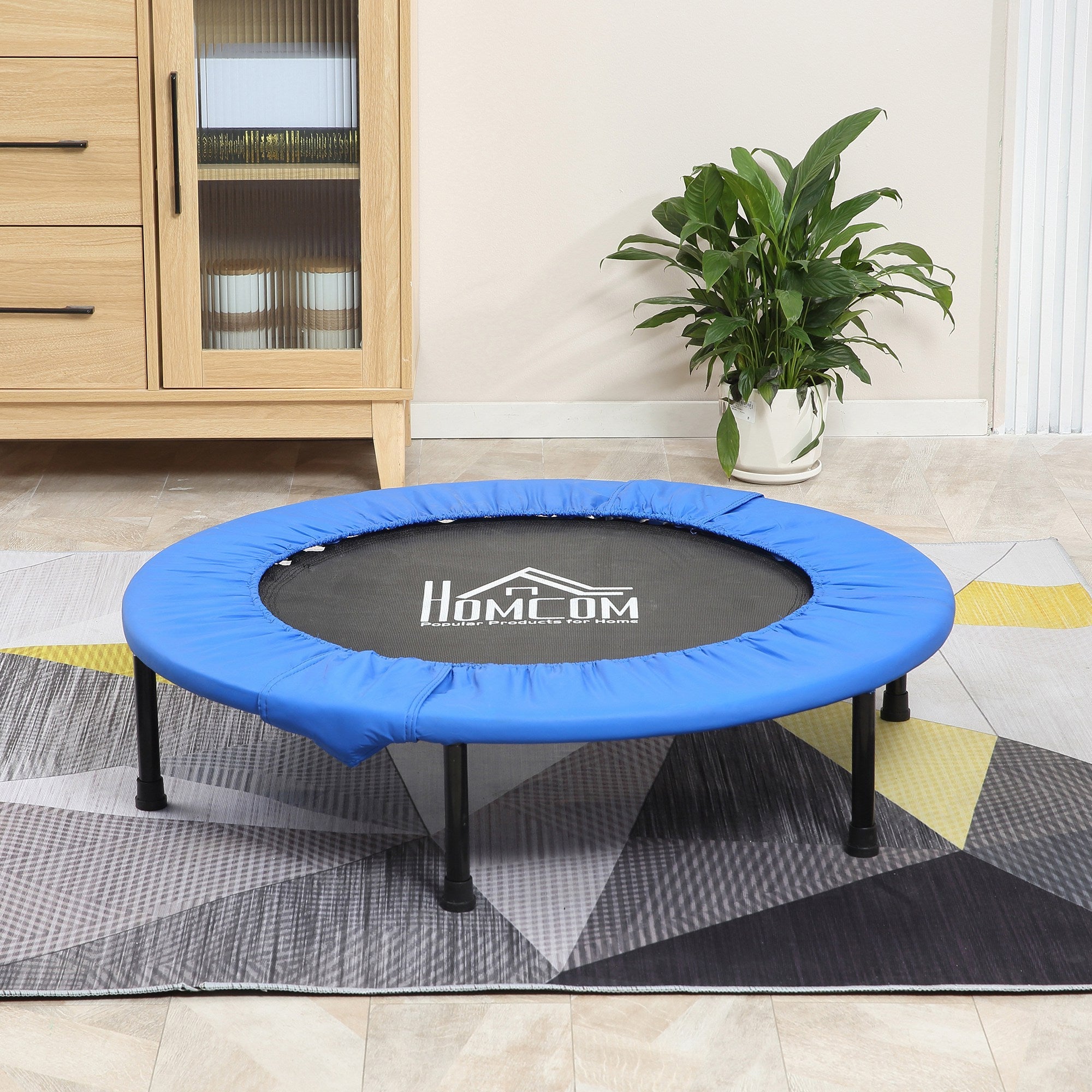 40" Mini Fitness Trampoline Home Gym Yoga Exercise Rebounder Indoor ...