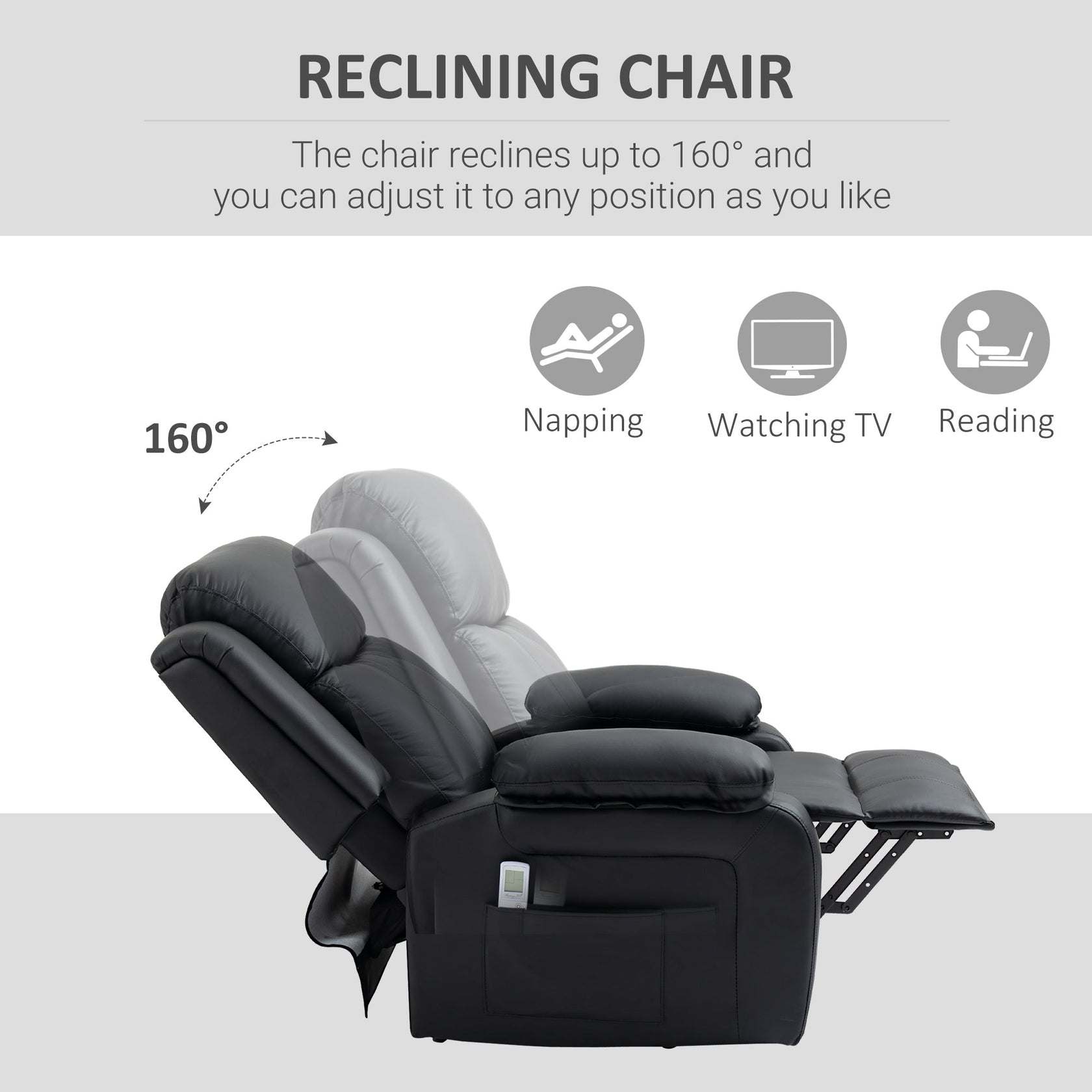 Electric Power Lift Recliner Chair Vibration Massage Reclining Chair ...