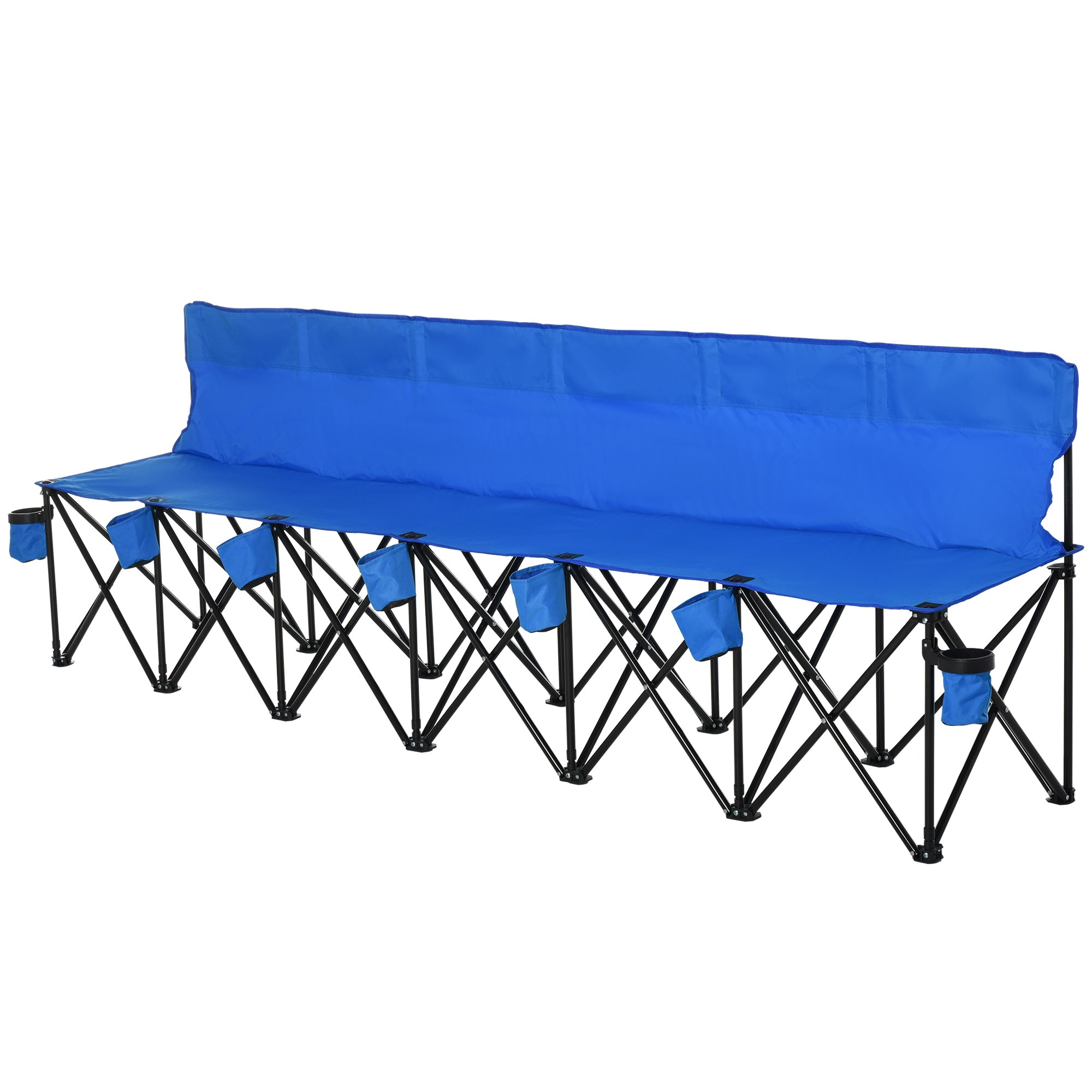 Football 6 Seater Folding Sports Bench Outdoor Picnic Camping Portable ...
