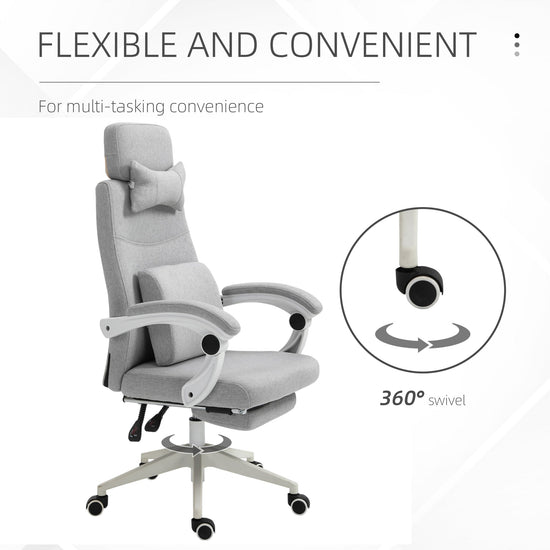 Vinsetto High Back Home Office Chair with Footrest only 109.99 ...