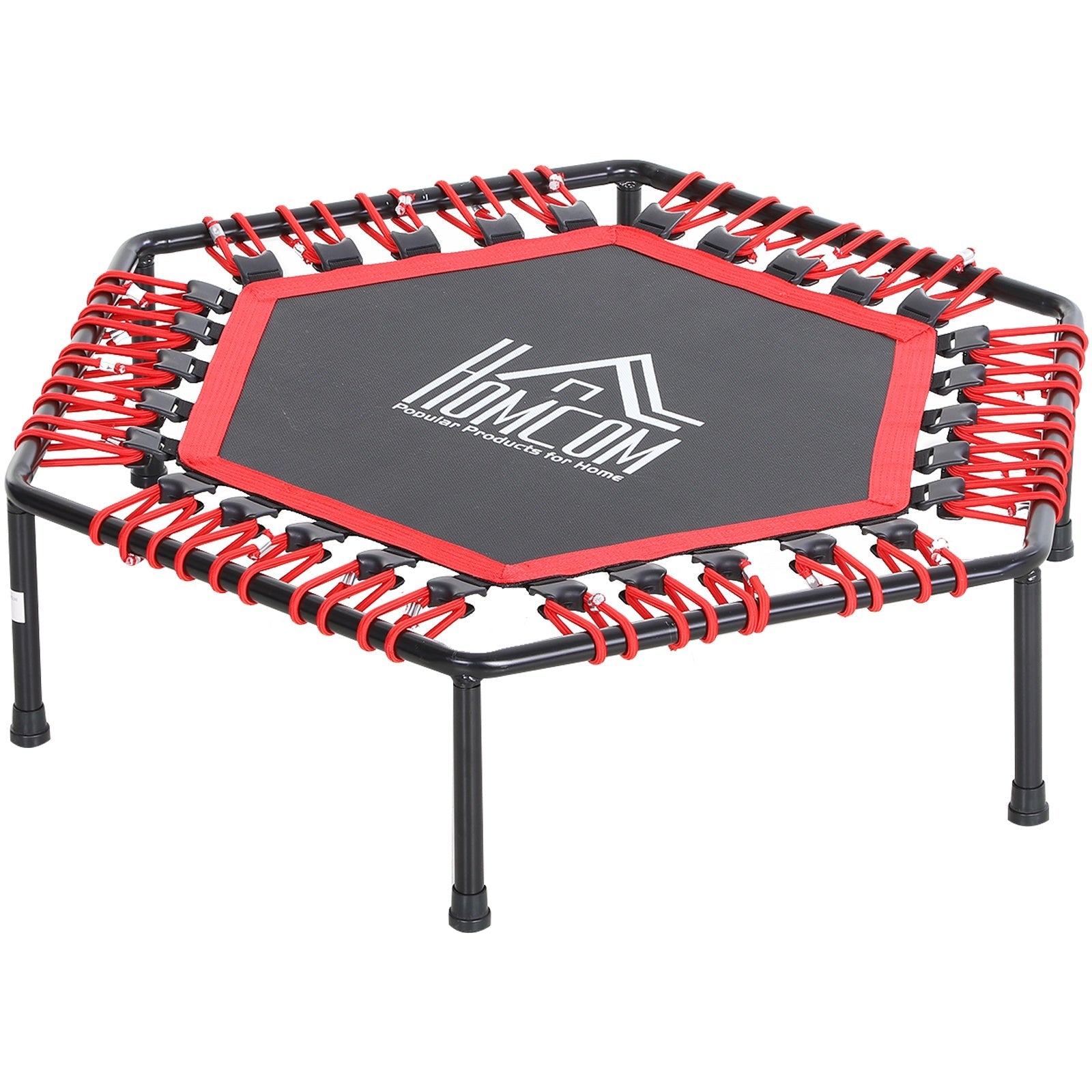 Mini Hexagon Steel Frame Trampoline with Anti-slip Rubber Pads Red only ...
