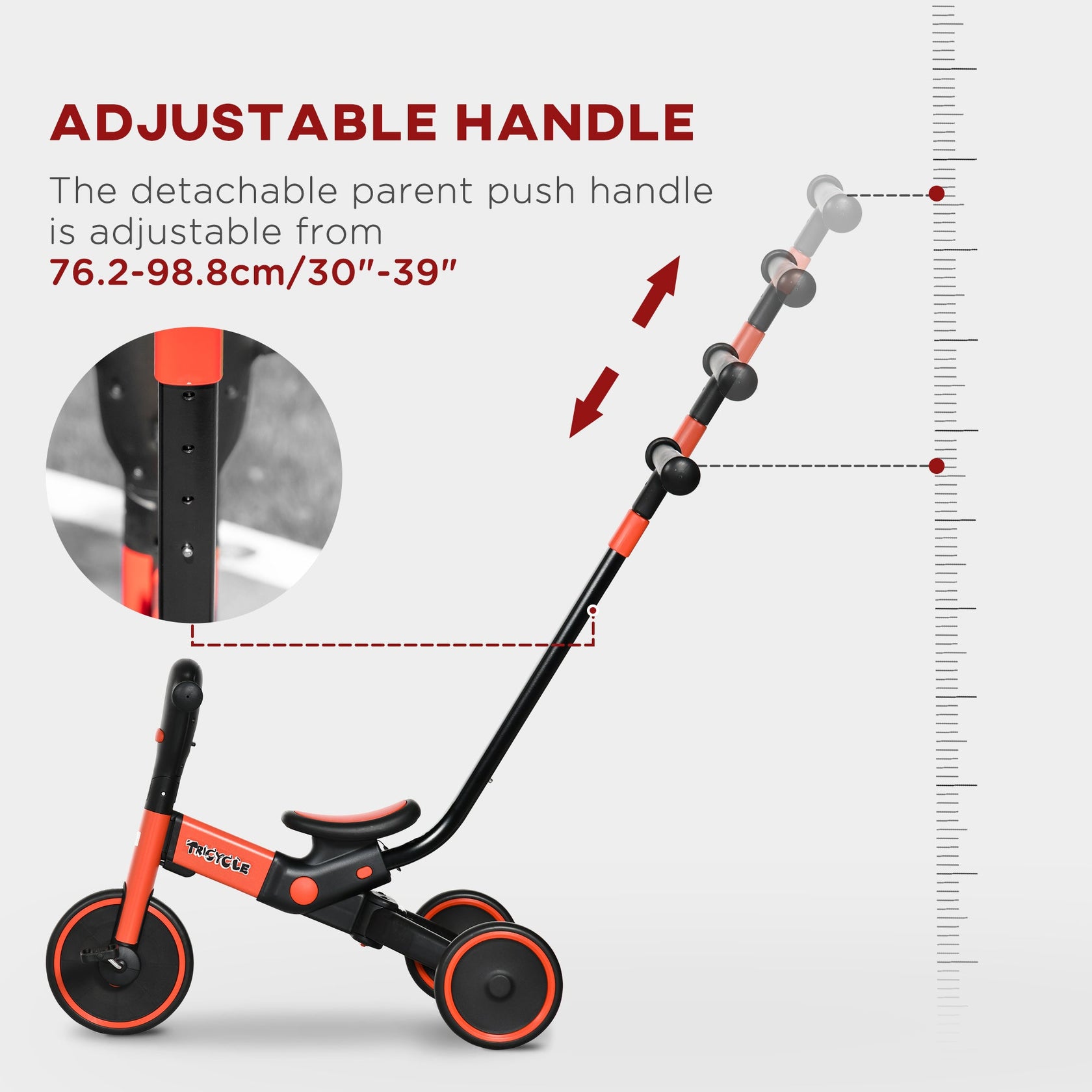 4-In-1 Tricycle For Kids Baby Trike With Adjustable Push Handle ...